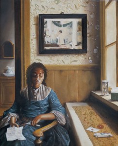 Elizabeth Colomba – The Missive 2006 – Oil on Canvas | Caribbean Painters